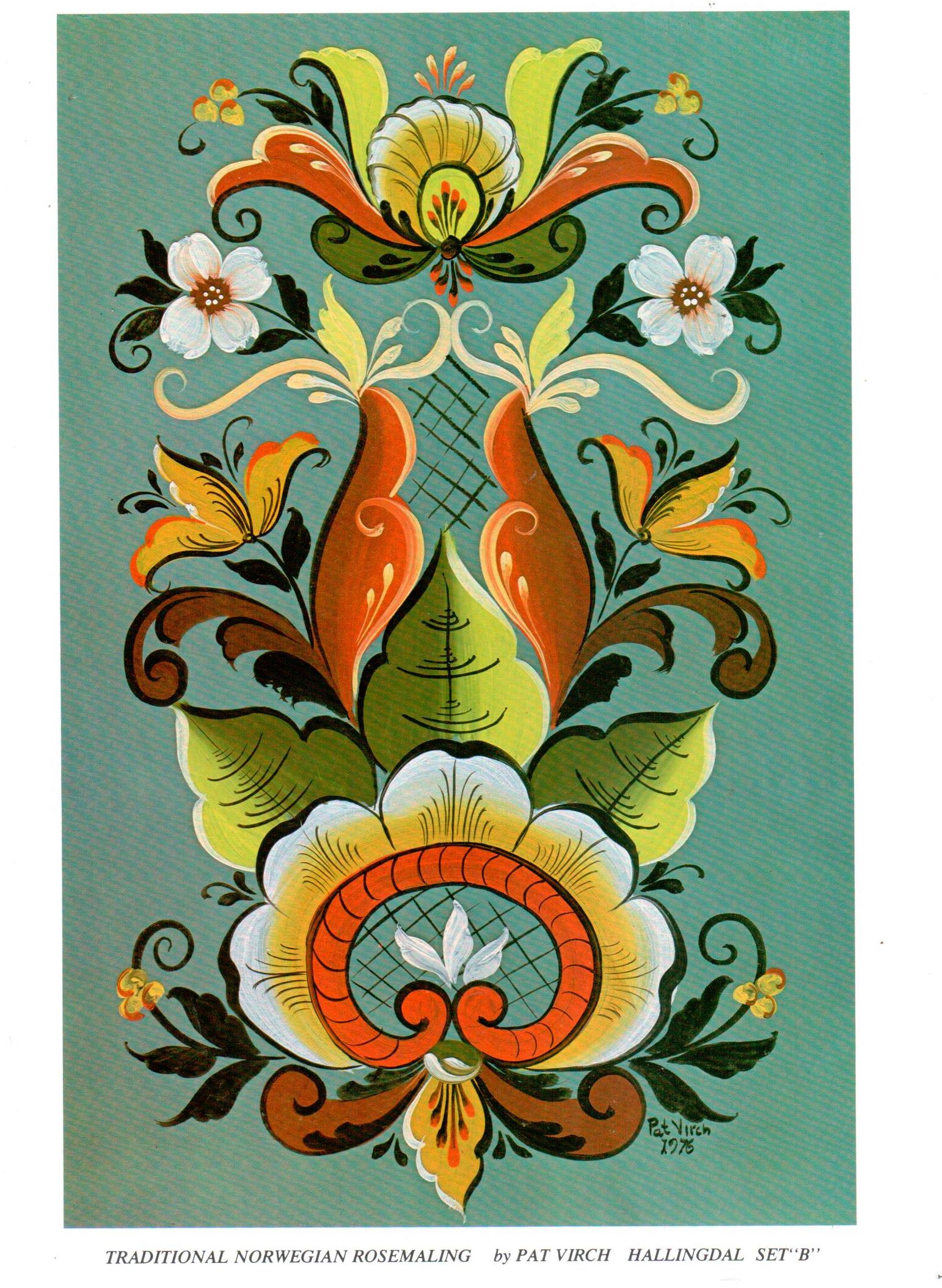 Decorative Painting Bookstore: Traditional Norwegian Rosemaling Rogaland Set B - Pat Virch